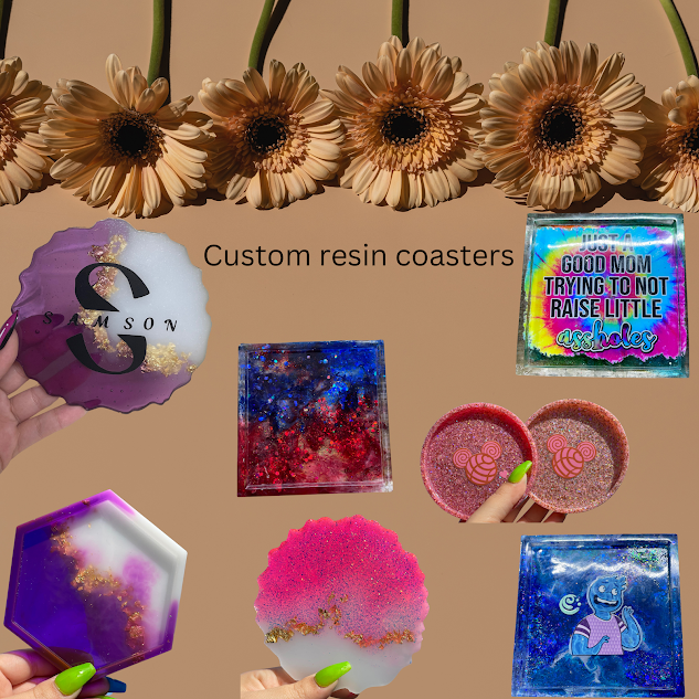 Custom resin coasters (bundles)